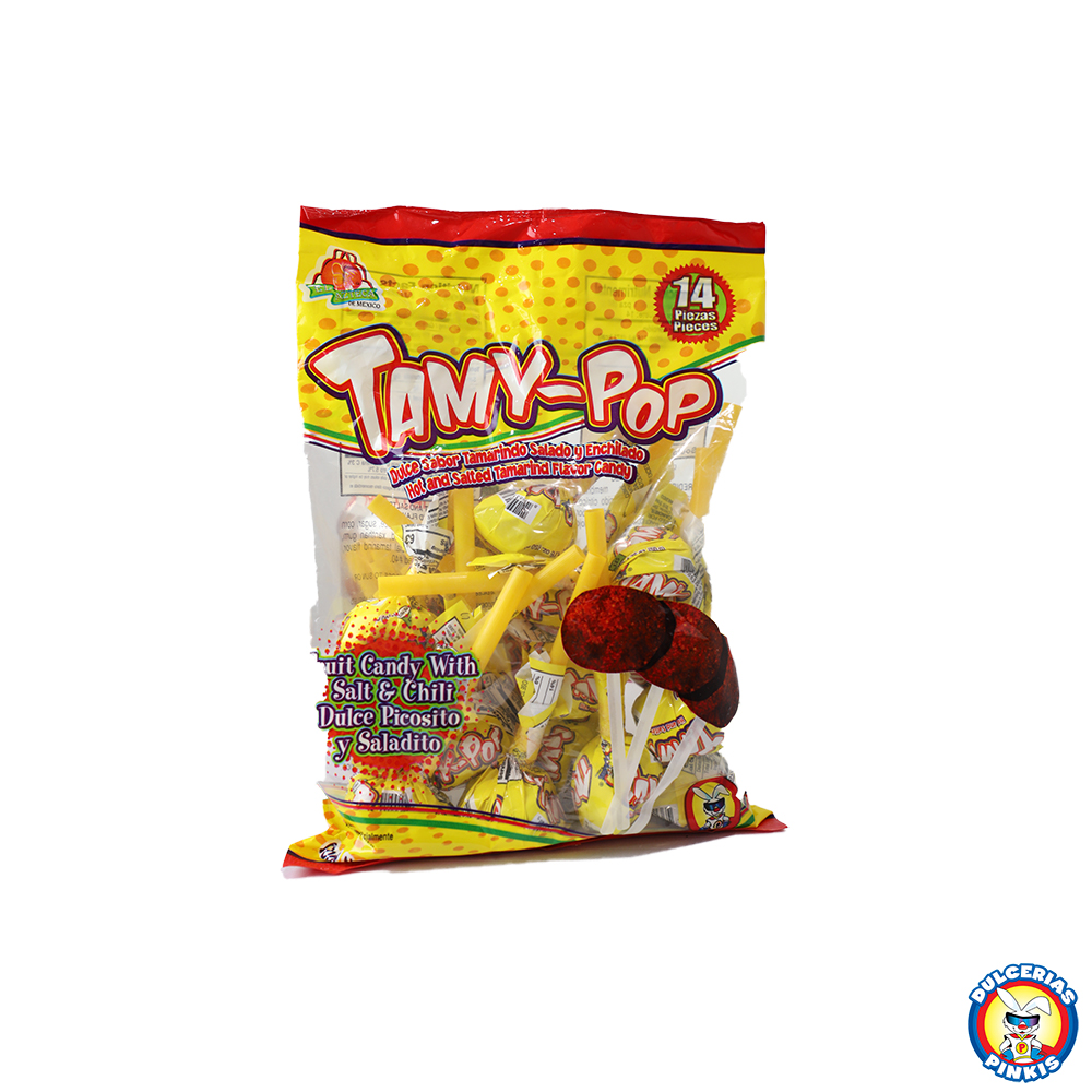 Azteca Tamy Pop Bag 14pc | Discover the Sweet-Sour Taste of Tamarindo Candy