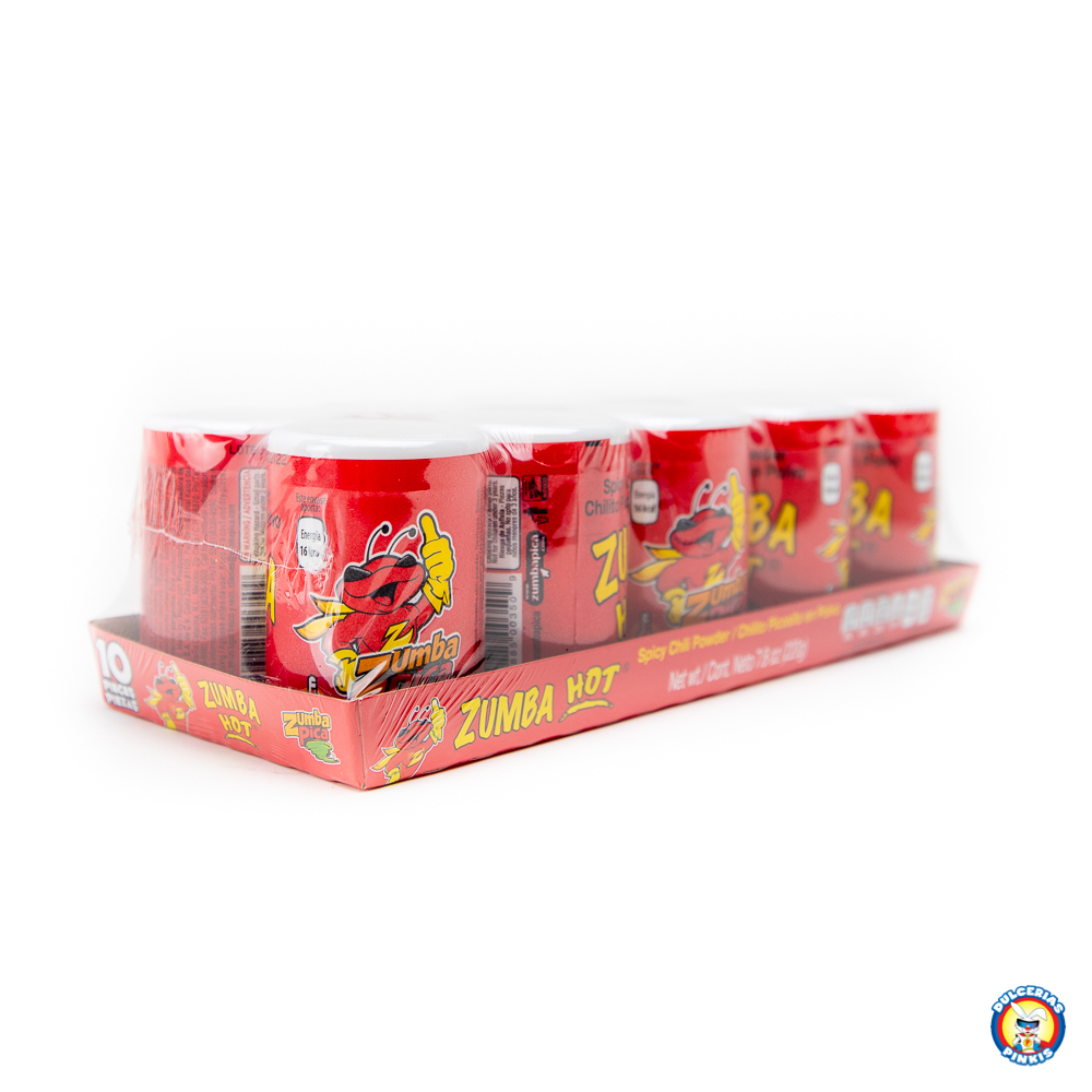 Zumba Pica Acidin Hot 10pc | Try the Wild Taste of Lucas Powder Candy!