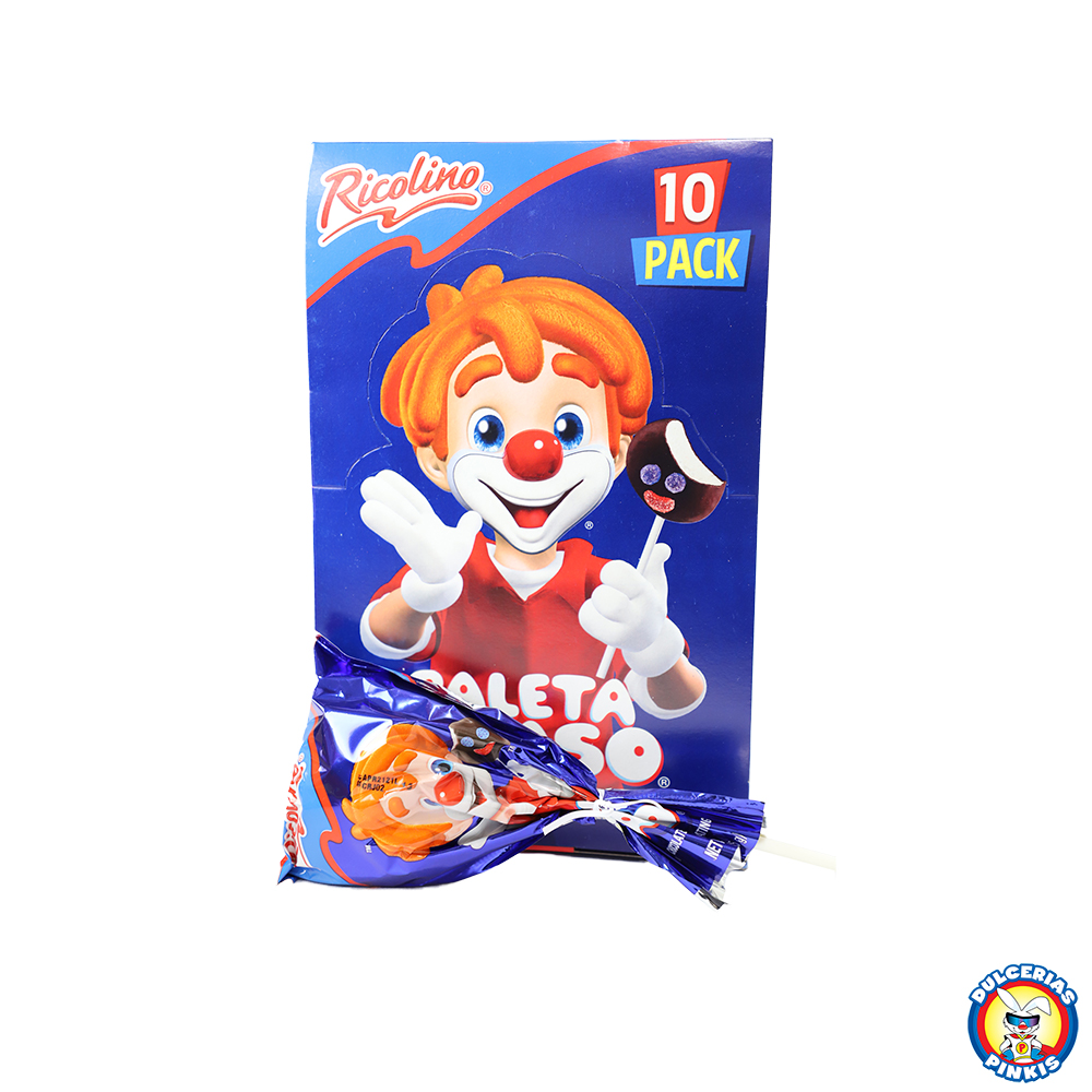 Ricolino Paleta Payaso 10pc | Marshmallow