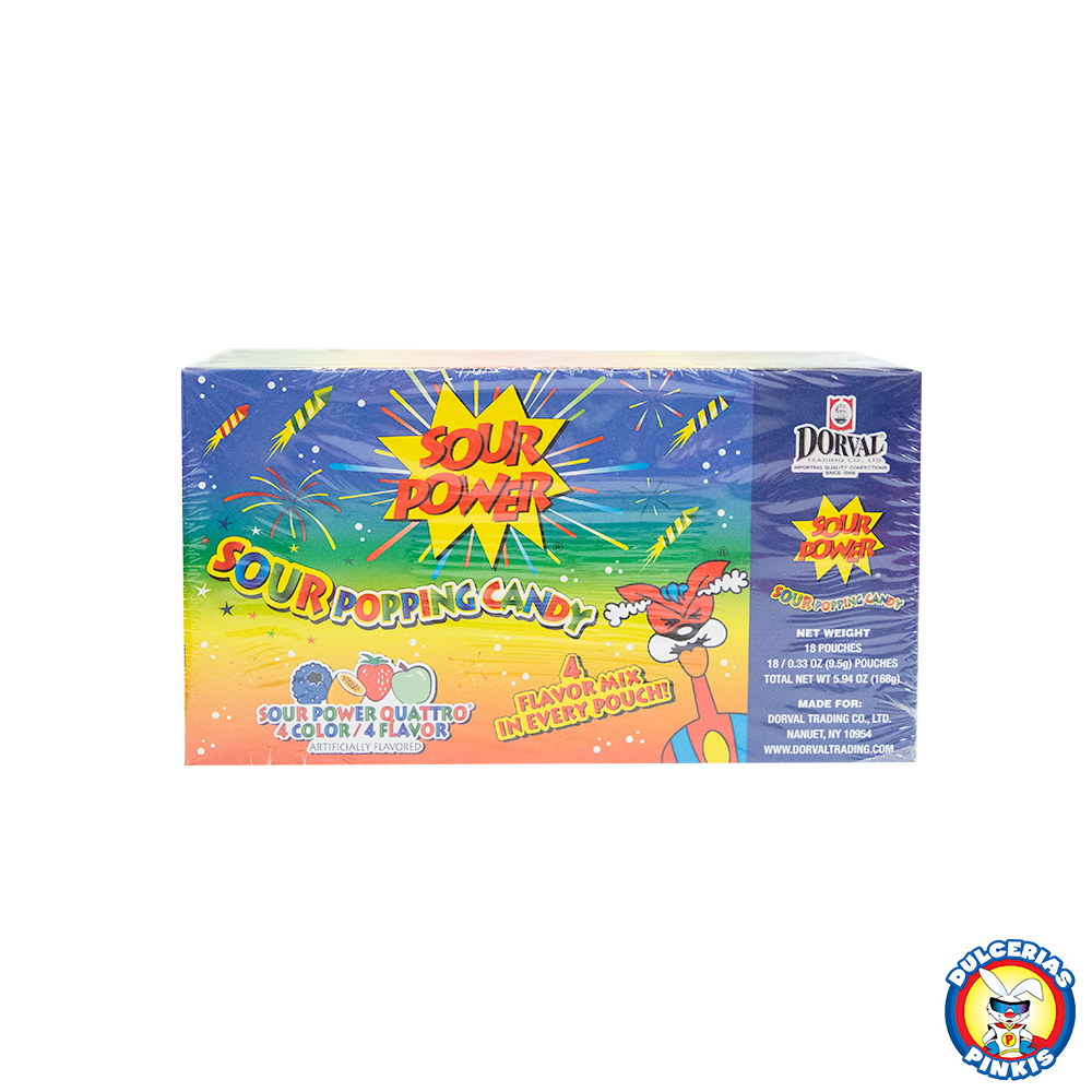 Dorval Sour Power Sour Popping Candy 18pc | Try the Wild Taste of Lucas ...