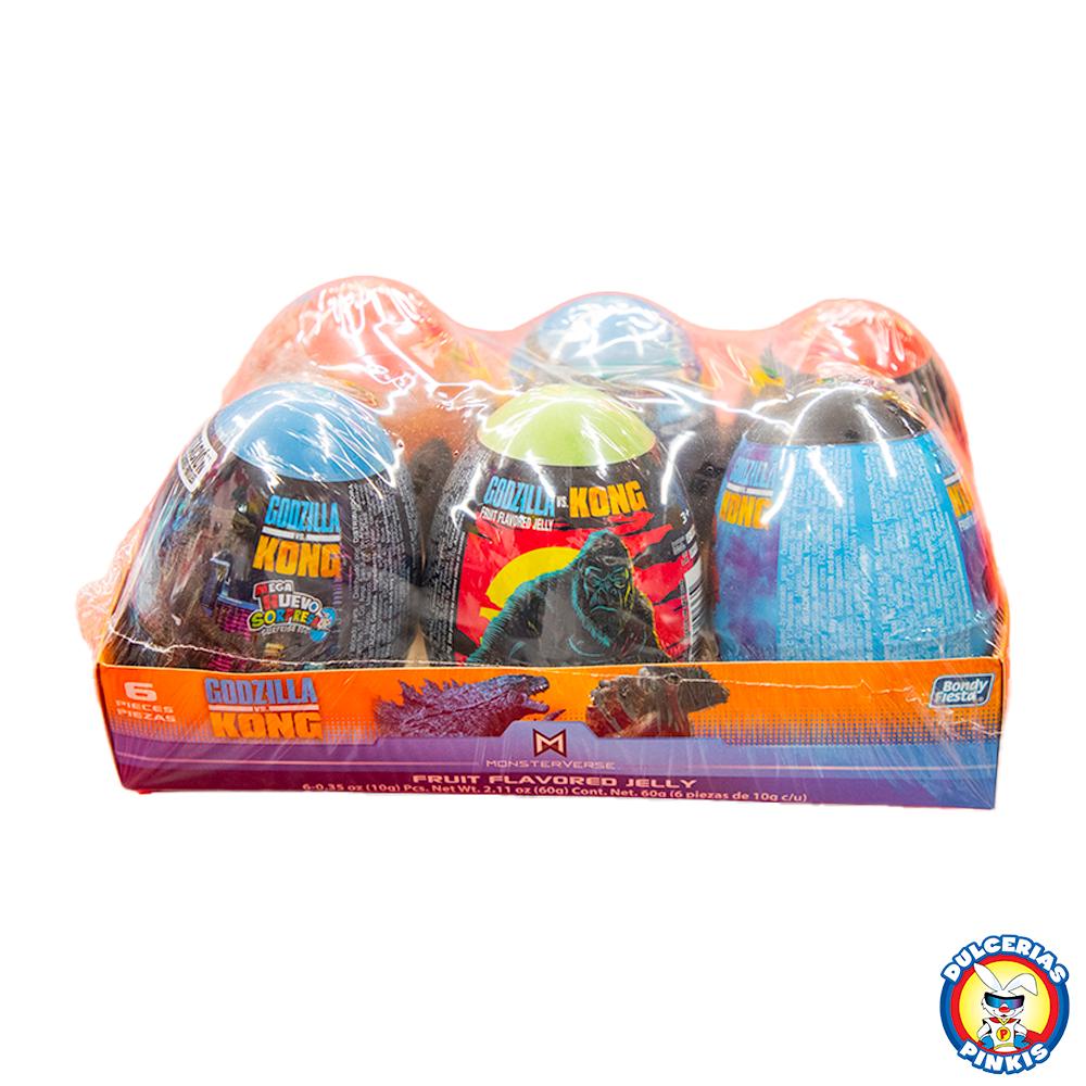Godzilla vs. Kong Mega Huevo Sorpresa 6pc | Toy Candy