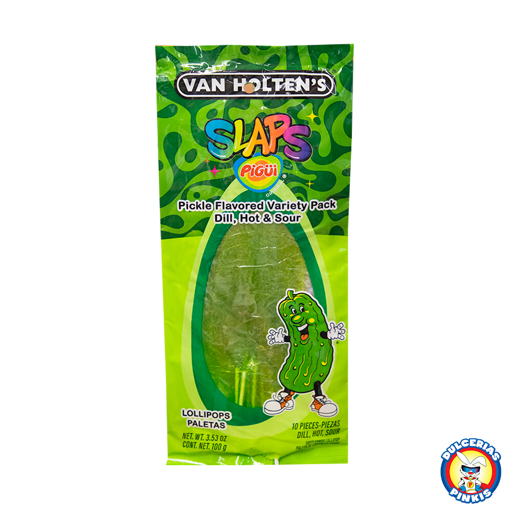 Pigui Slaps Pickle 10pc | Get A Mexican Lollipop in Our Online Store
